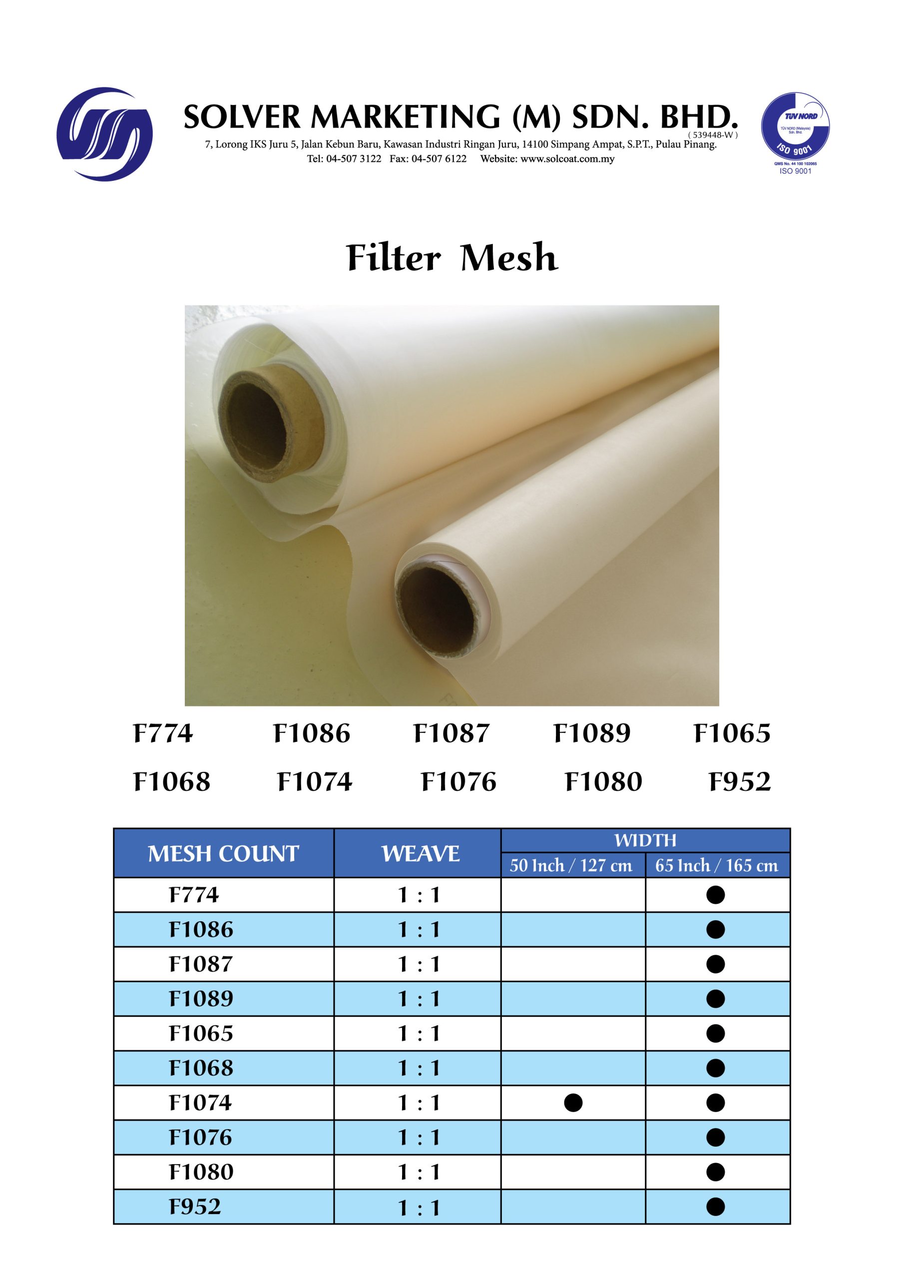 Filter Mesh – Solcoat